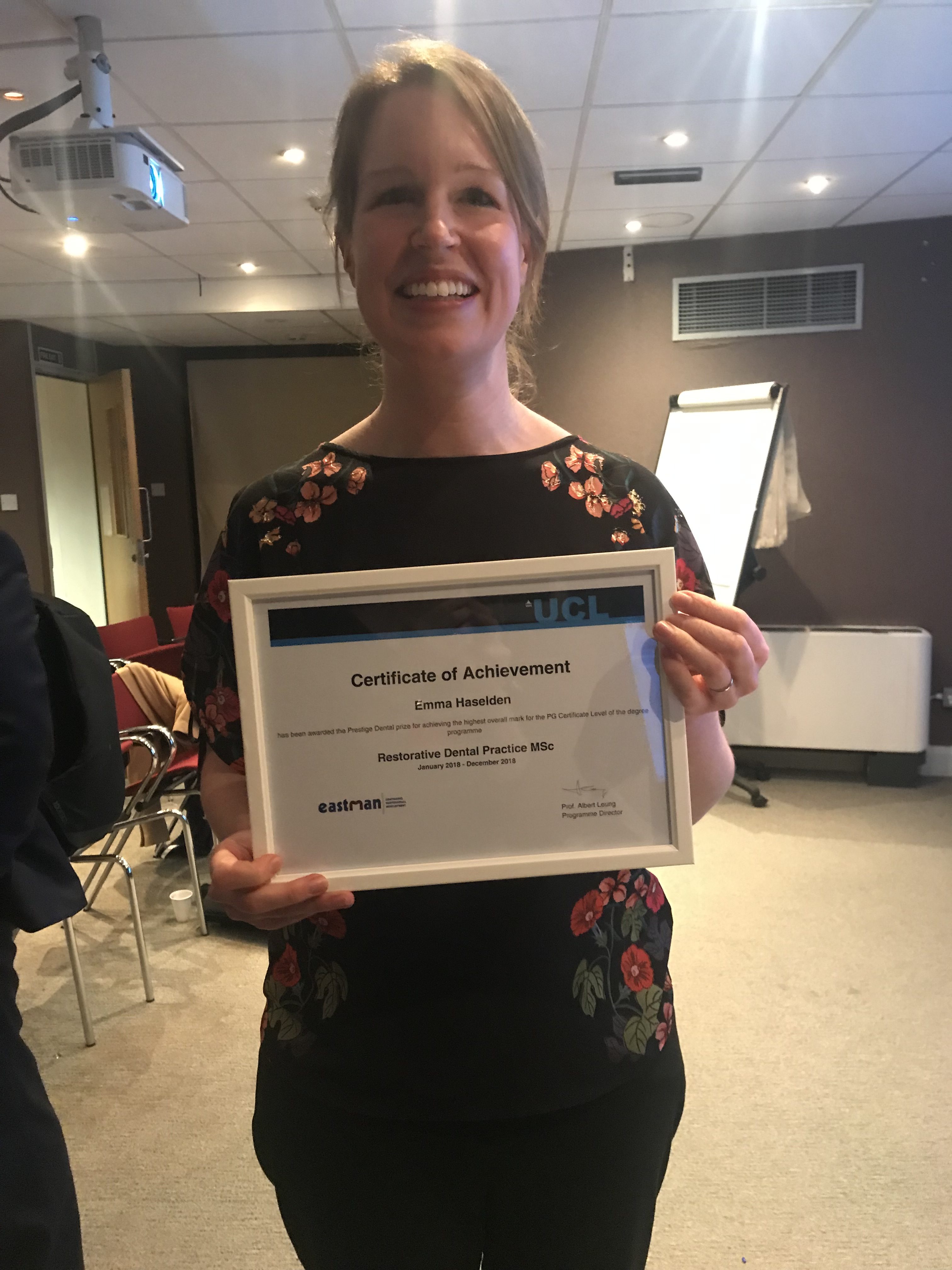 Prestige support Eastman Institute with prize in Msc Restorative Dental ...